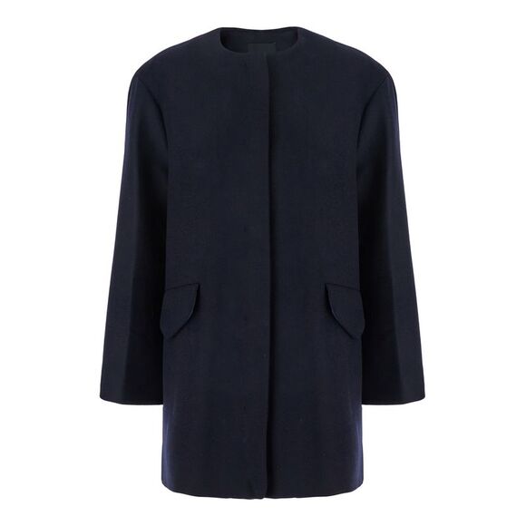 Theory | Jackets & Coats | Theory Women Blue Hood With Hidden Front ...